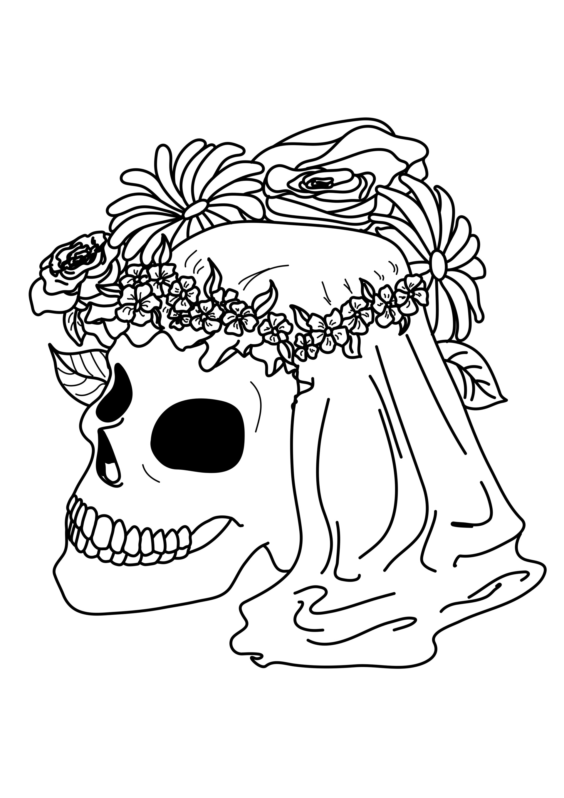 corpse bride halloween coloring pages