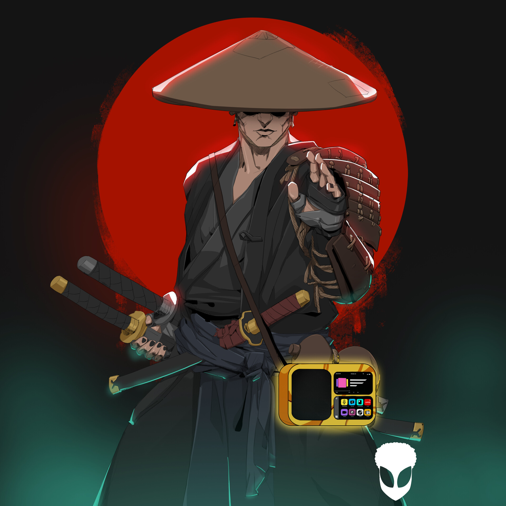 how to draw shadow fight 2 shogun