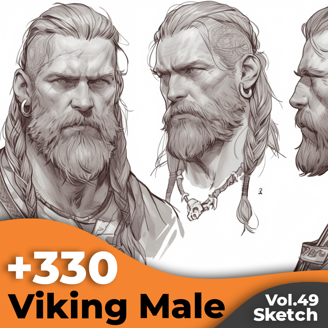 ArtStation - +330 Viking Male Sketch Reference(4k)