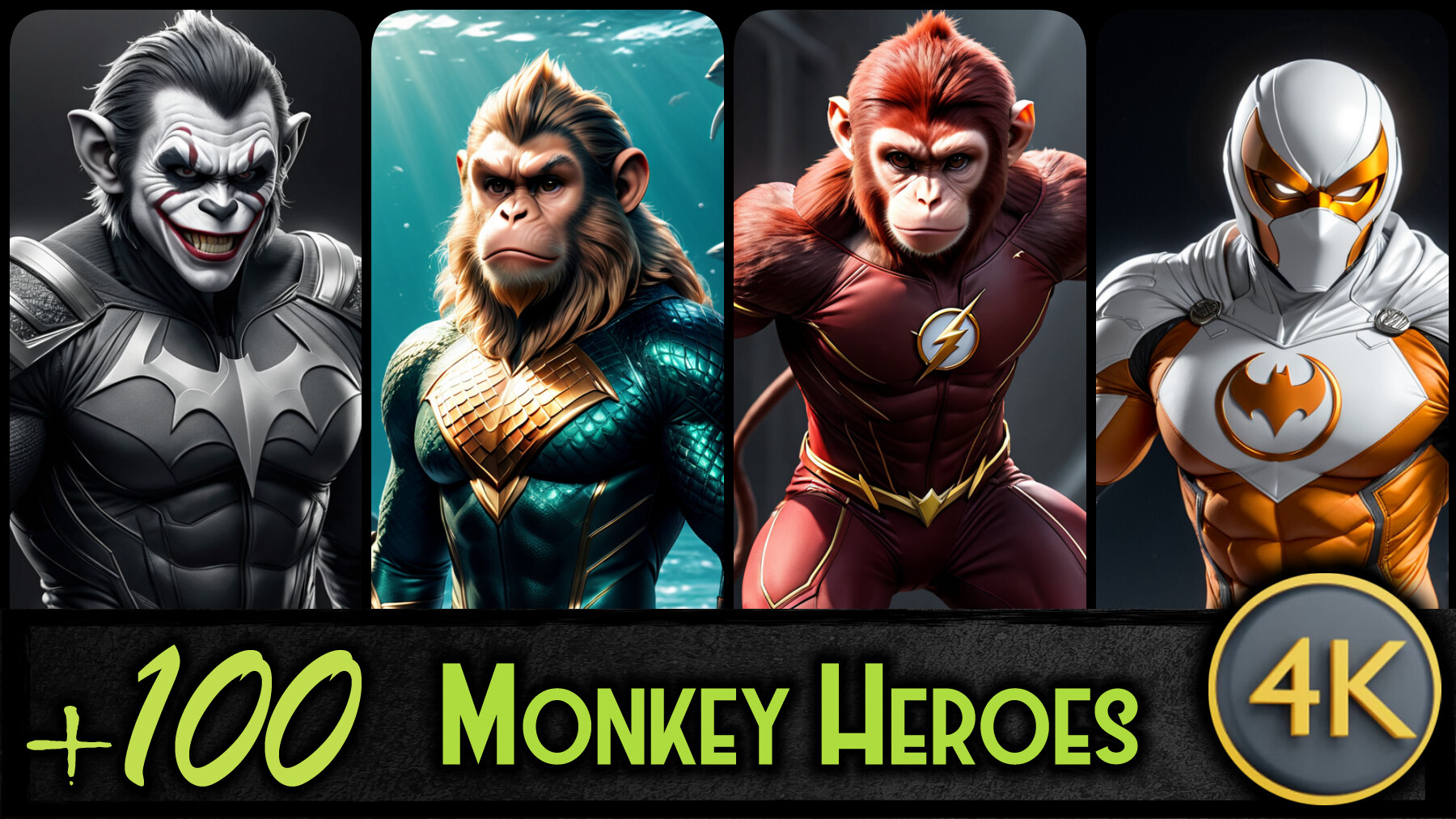 ArtStation - 100 Monkey SuperHeroes | Full Body | 4K