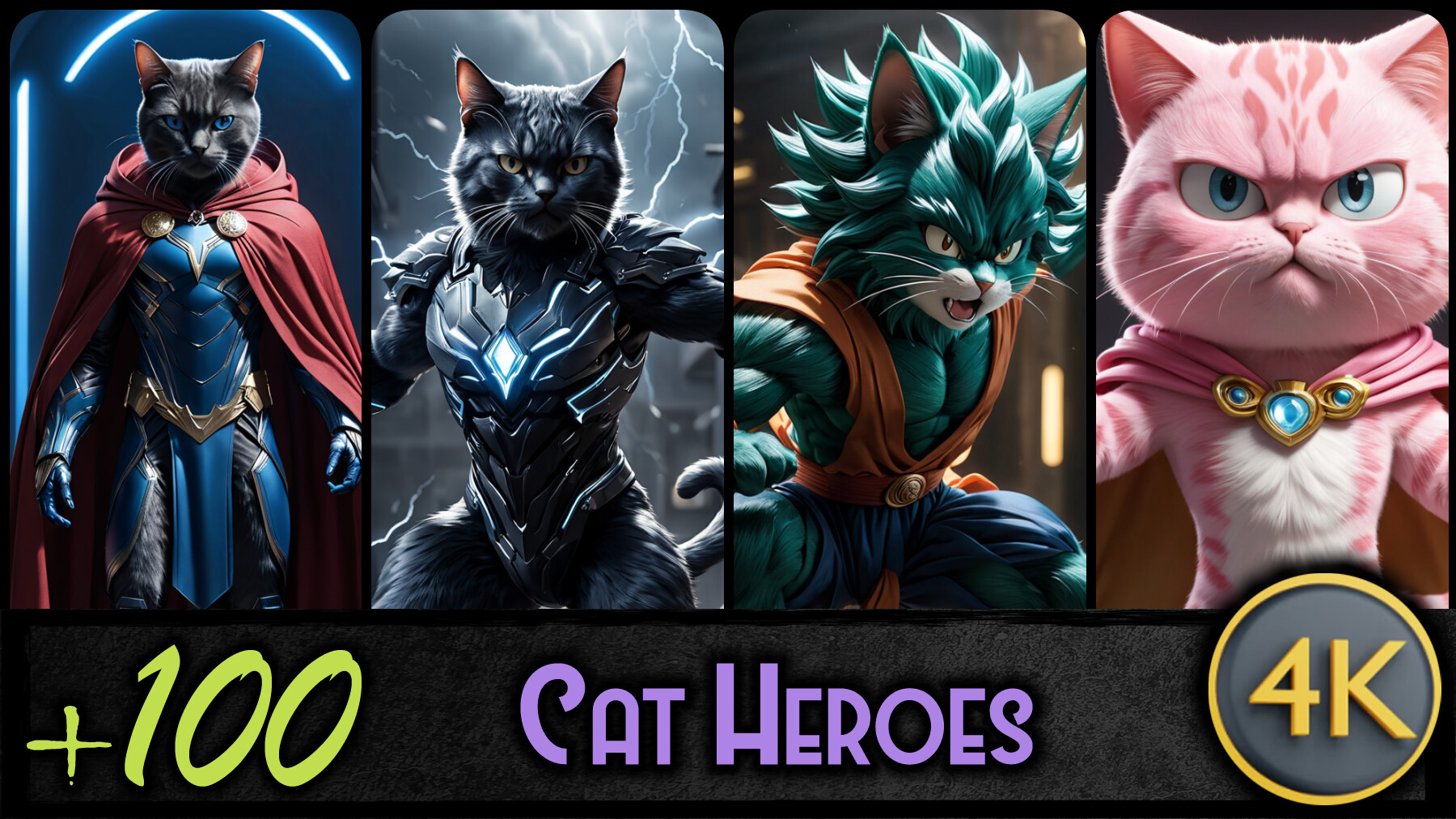ArtStation - 100 Cat SuperHeroes | Full Body | 4K