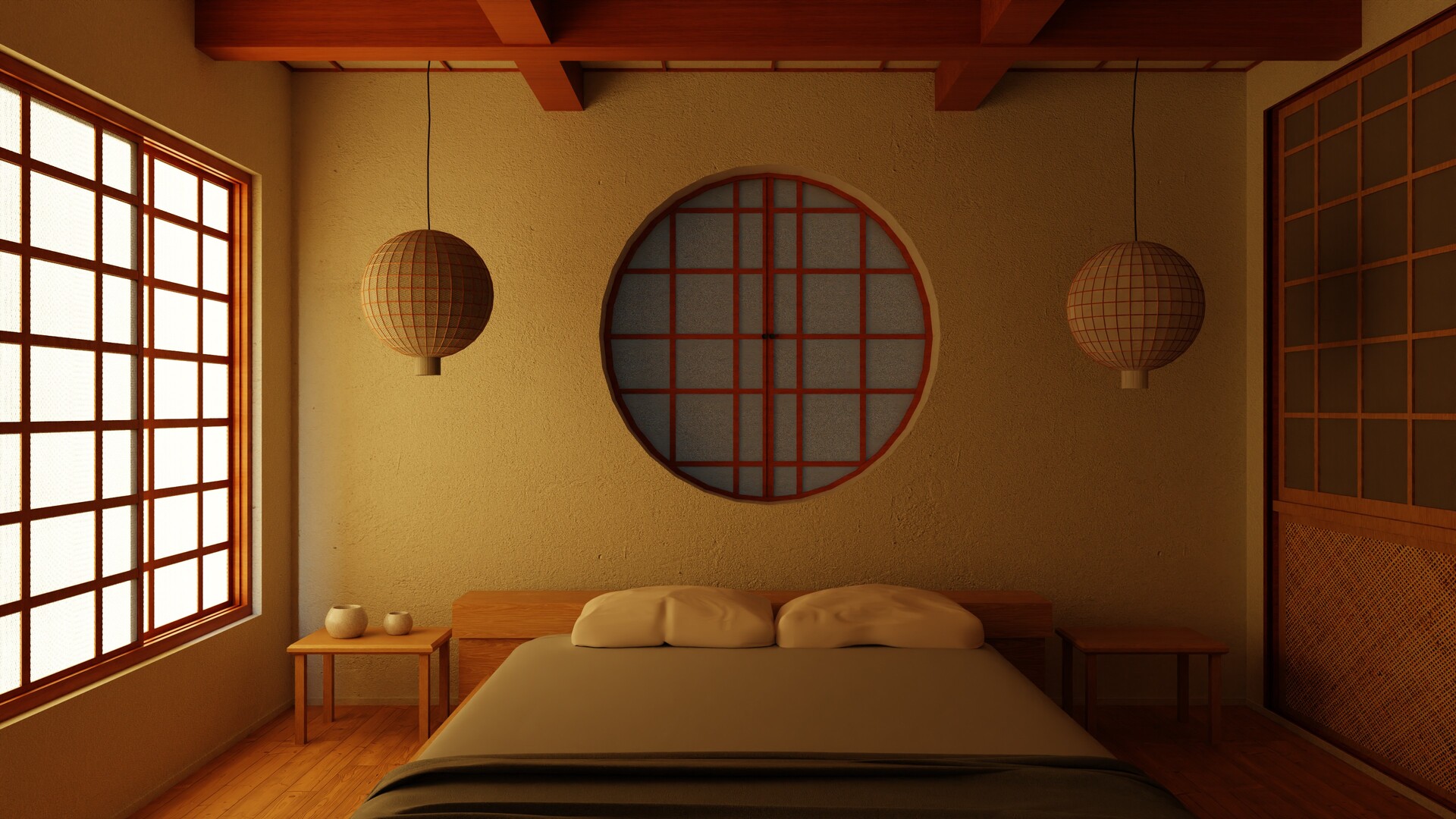 ArtStation - Japanese Room 3D Model Pack