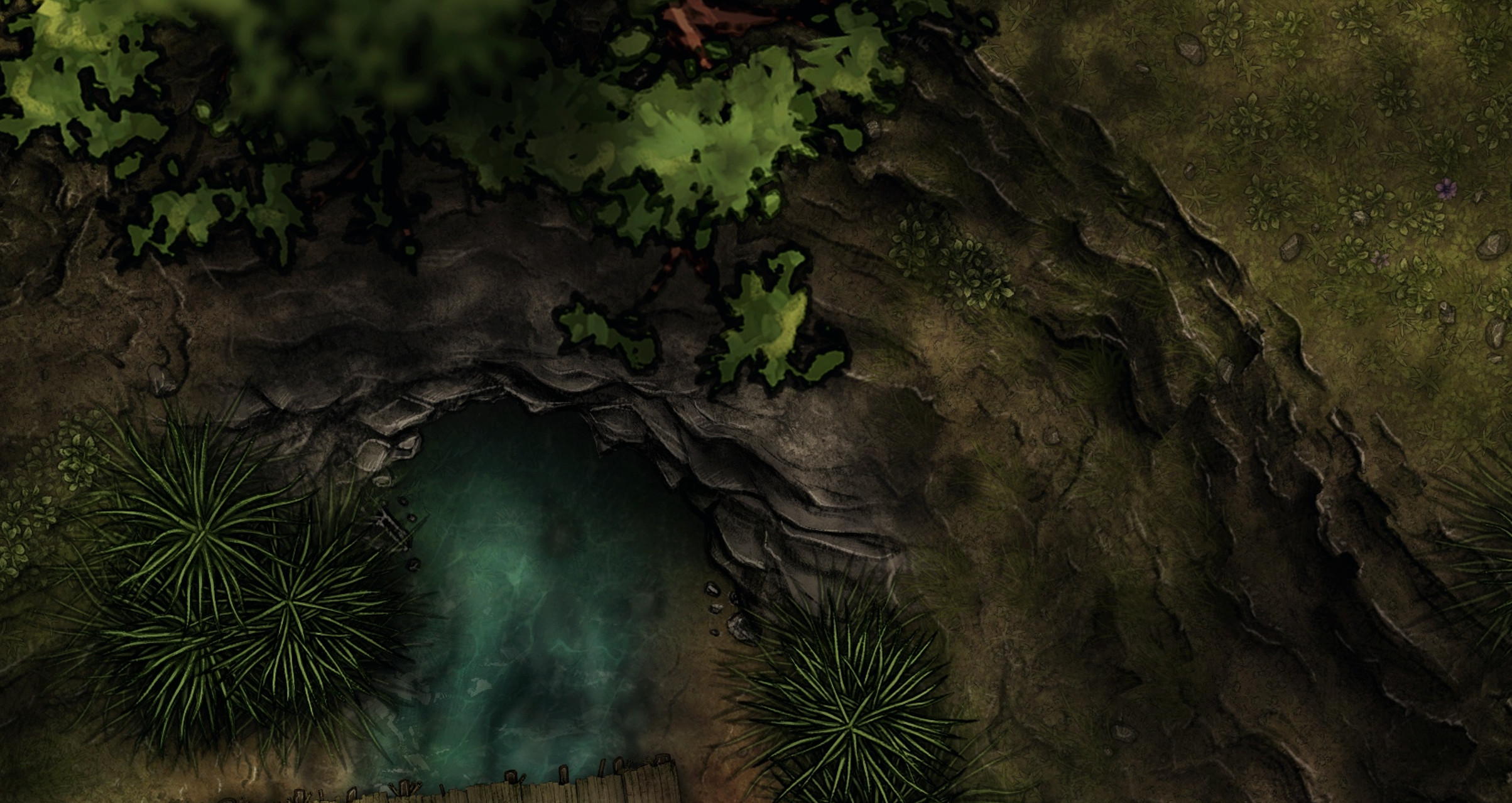 Detailed Dungeons - Cragmaw Hideout Surface [Day] [Lost Mine of Phandelver]