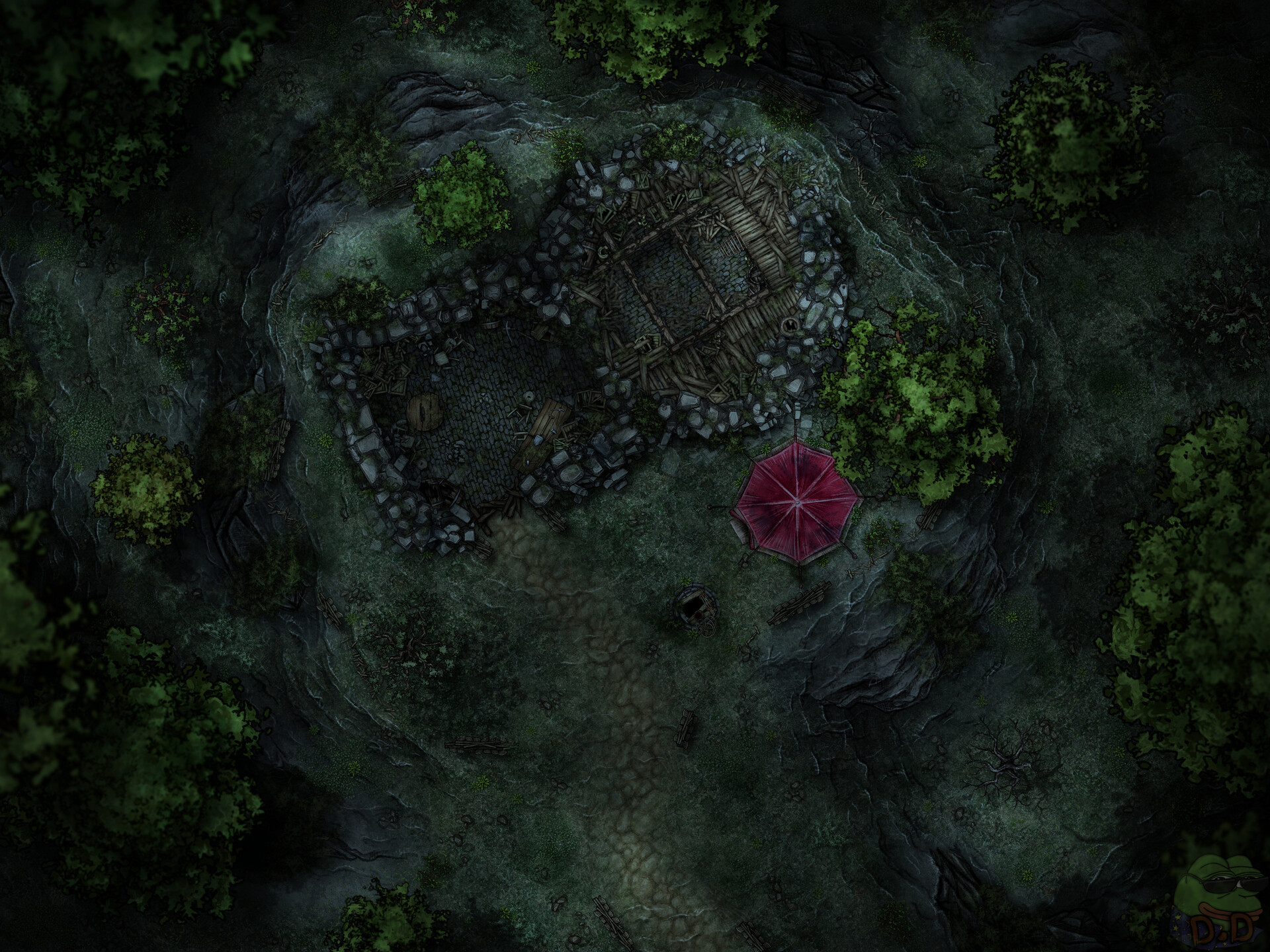 ArtStation - Old Owl Well [Night] [Lost Mine of Phandelver]