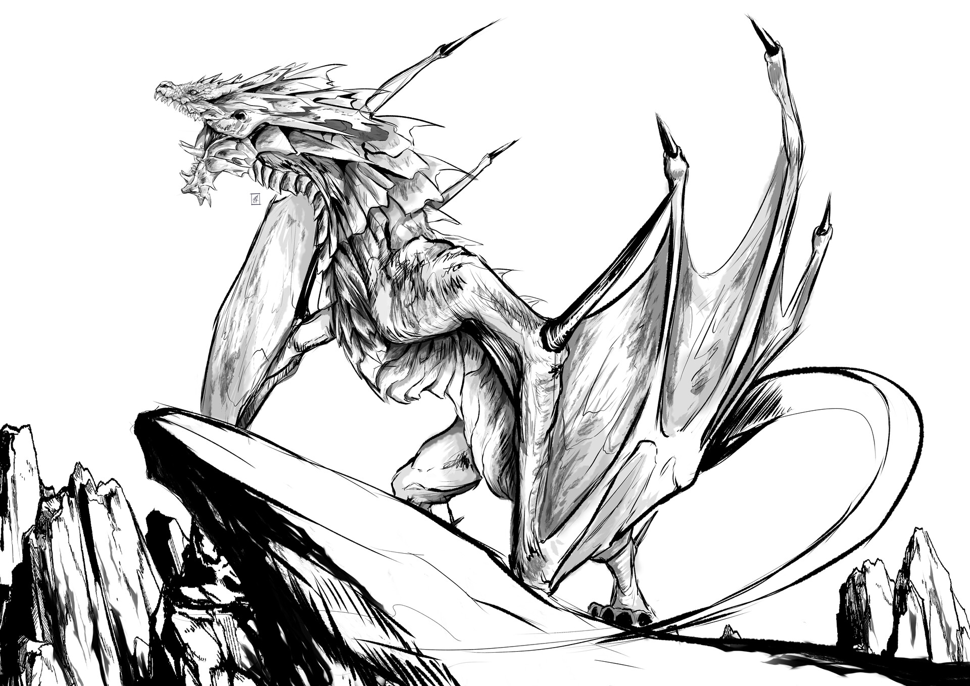 hungarian horntail coloring page