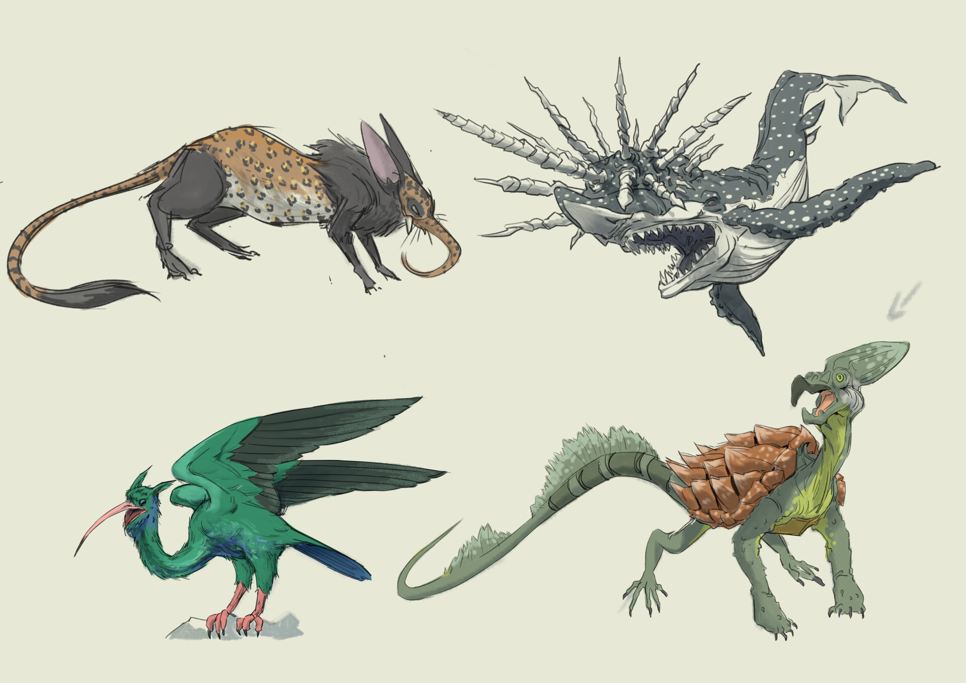 ArtStation - Hybrid Creatures - Quick Sketches