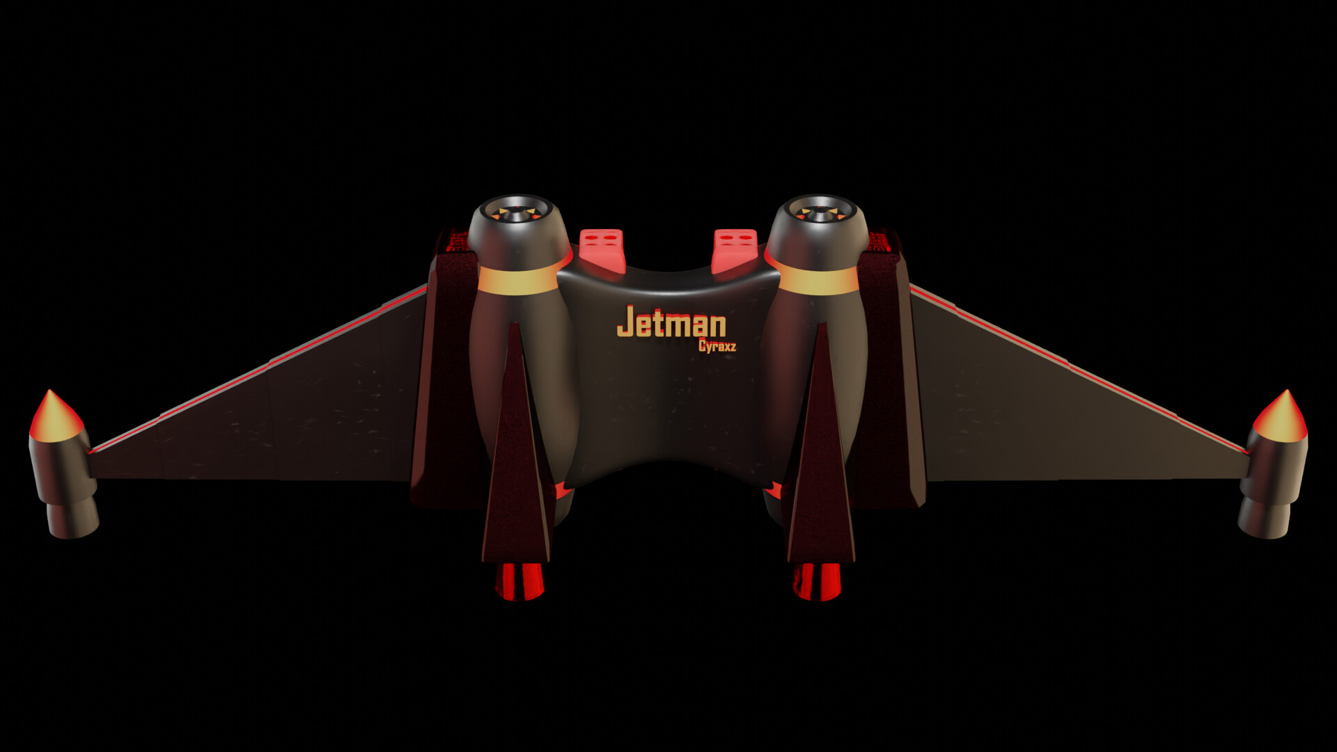 Riswan zamil - Jetpack jetman Cyraxz technology black lava