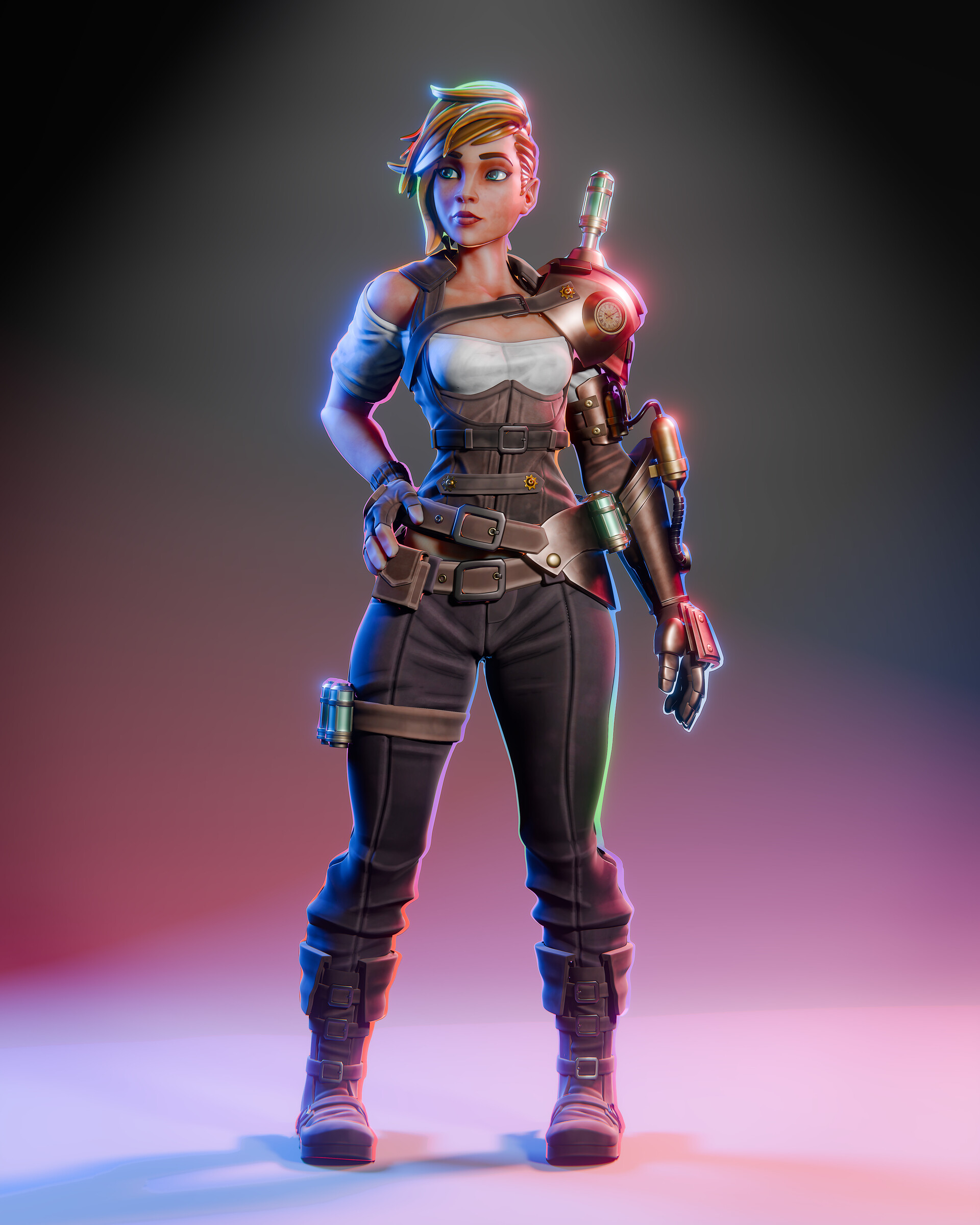 ArtStation - Stylized Steampunk Girl