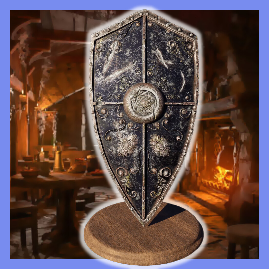 ArtStation - Game ready Shield with Dagger