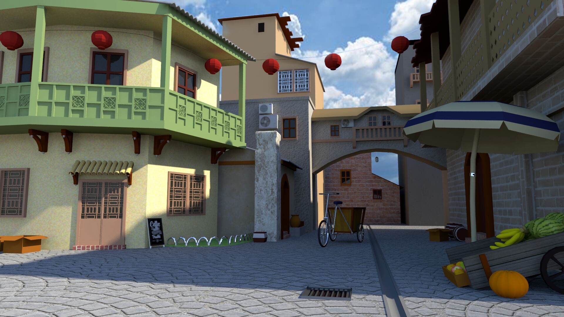 ArtStation - Hard surface environment modeling,lighting in Maya.