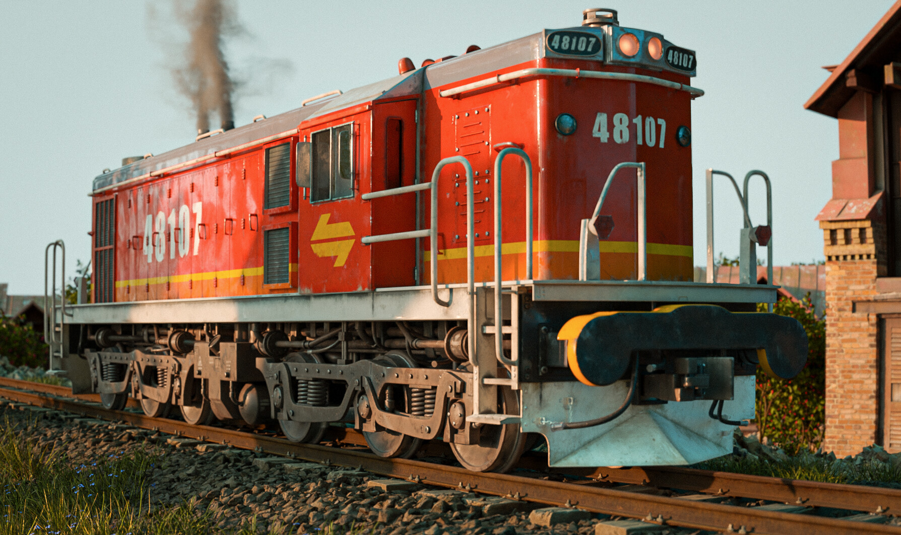 ArtStation - Class-48 locomotive project