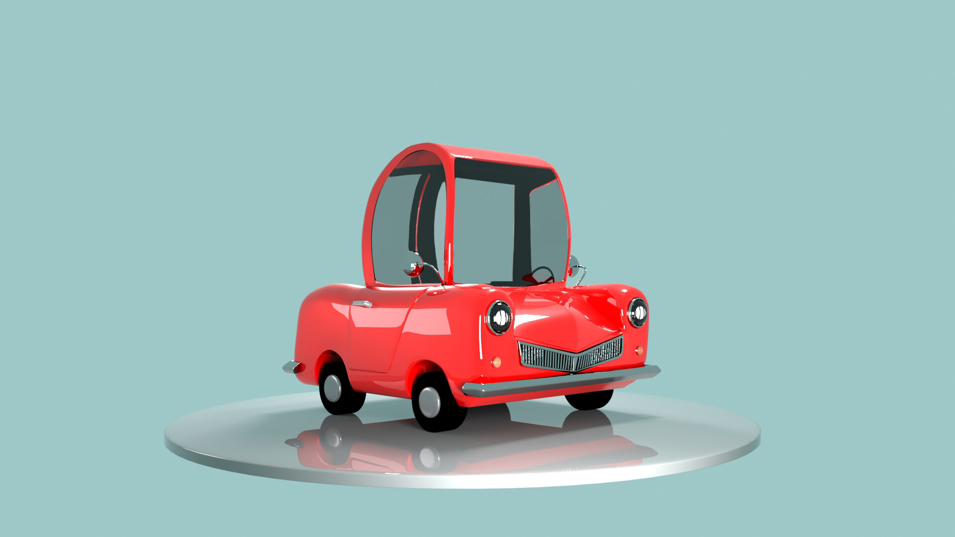 ArtStation - Cartoony Red Car