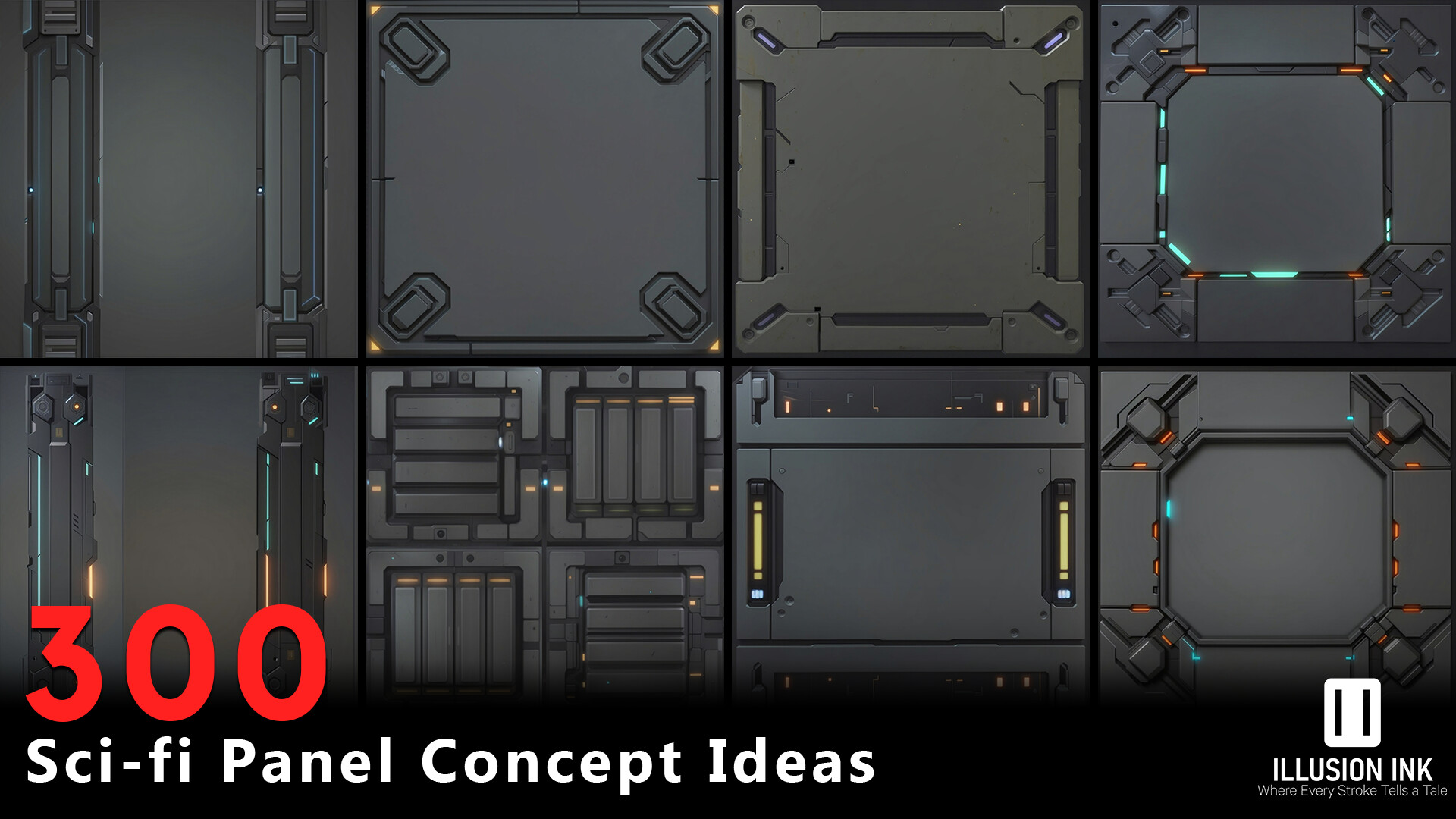 ILLUSION INK - 300 Sci-fi Panel Concept Ideas | 8K