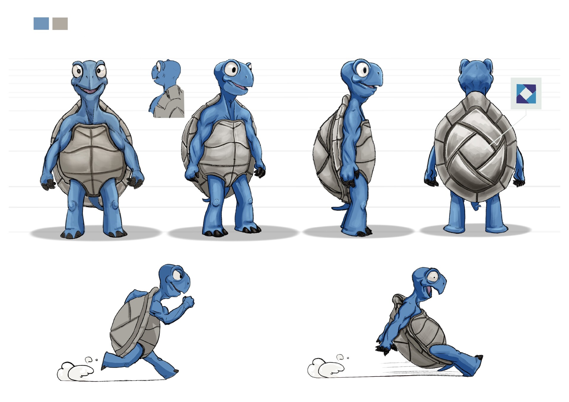 ArtStation - Musclular Turtle turnaround