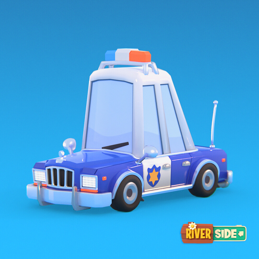 ArtStation - Stylized police car for the Riverside project