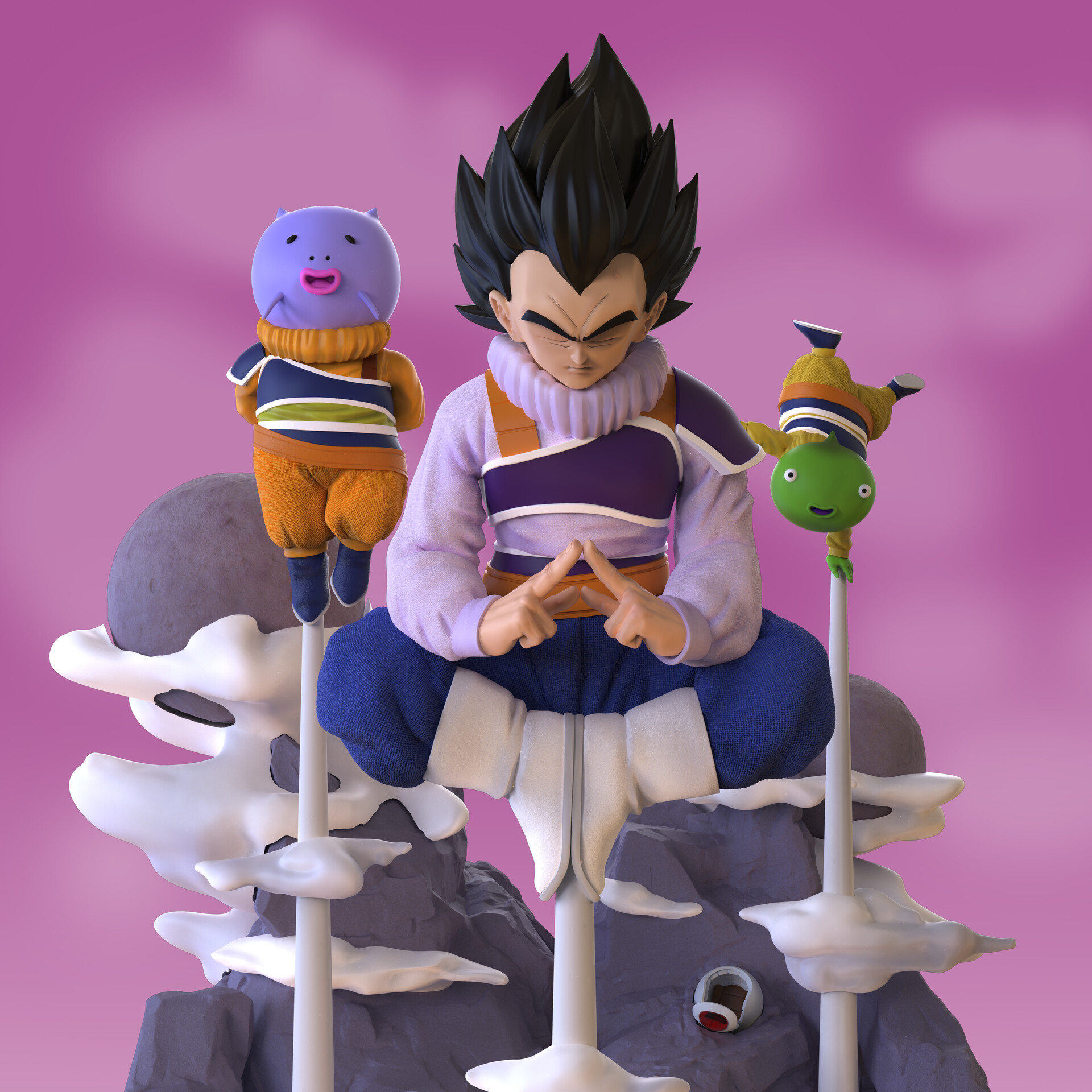 ArtStation - Vegeta training in Yardrat planet - 1:6 Figure fan art ...