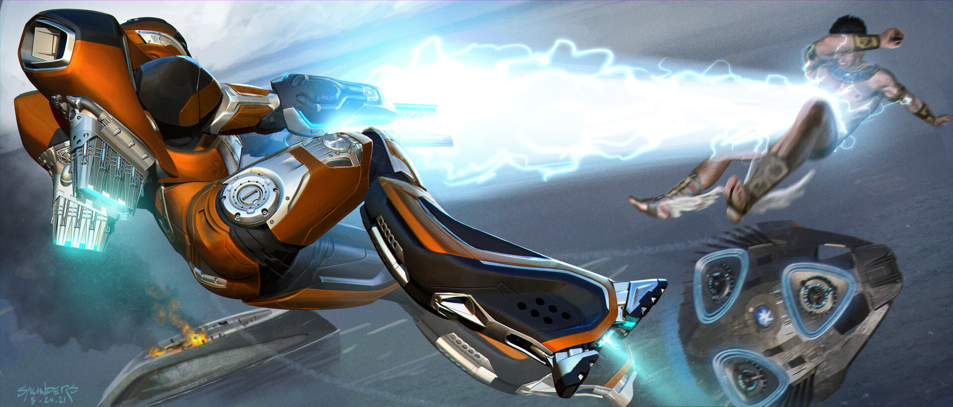 Phil Saunders - Black Panther Wakanda Forever: Ironheart vs. Namor Keyframe (2020)