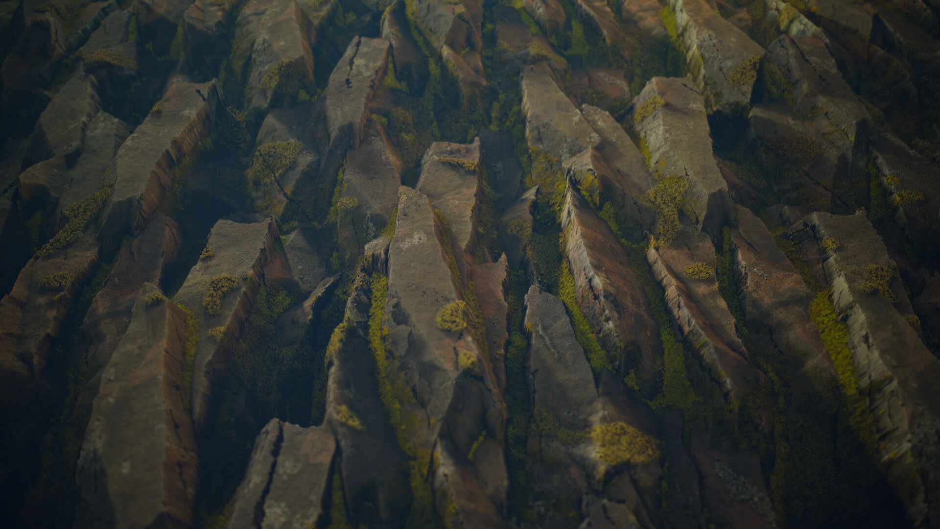 ArtStation - Mossy Cliff
