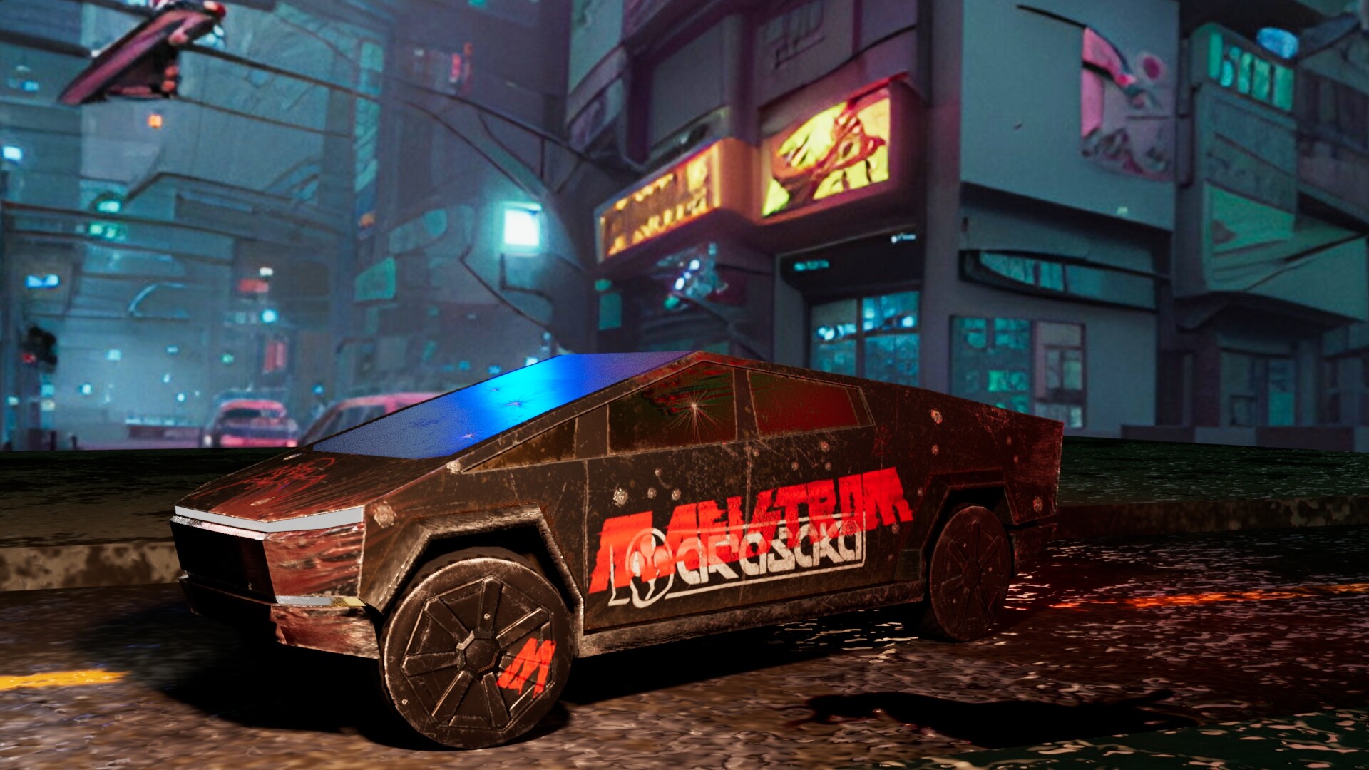 ArtStation - CyberPunk CyberTruck