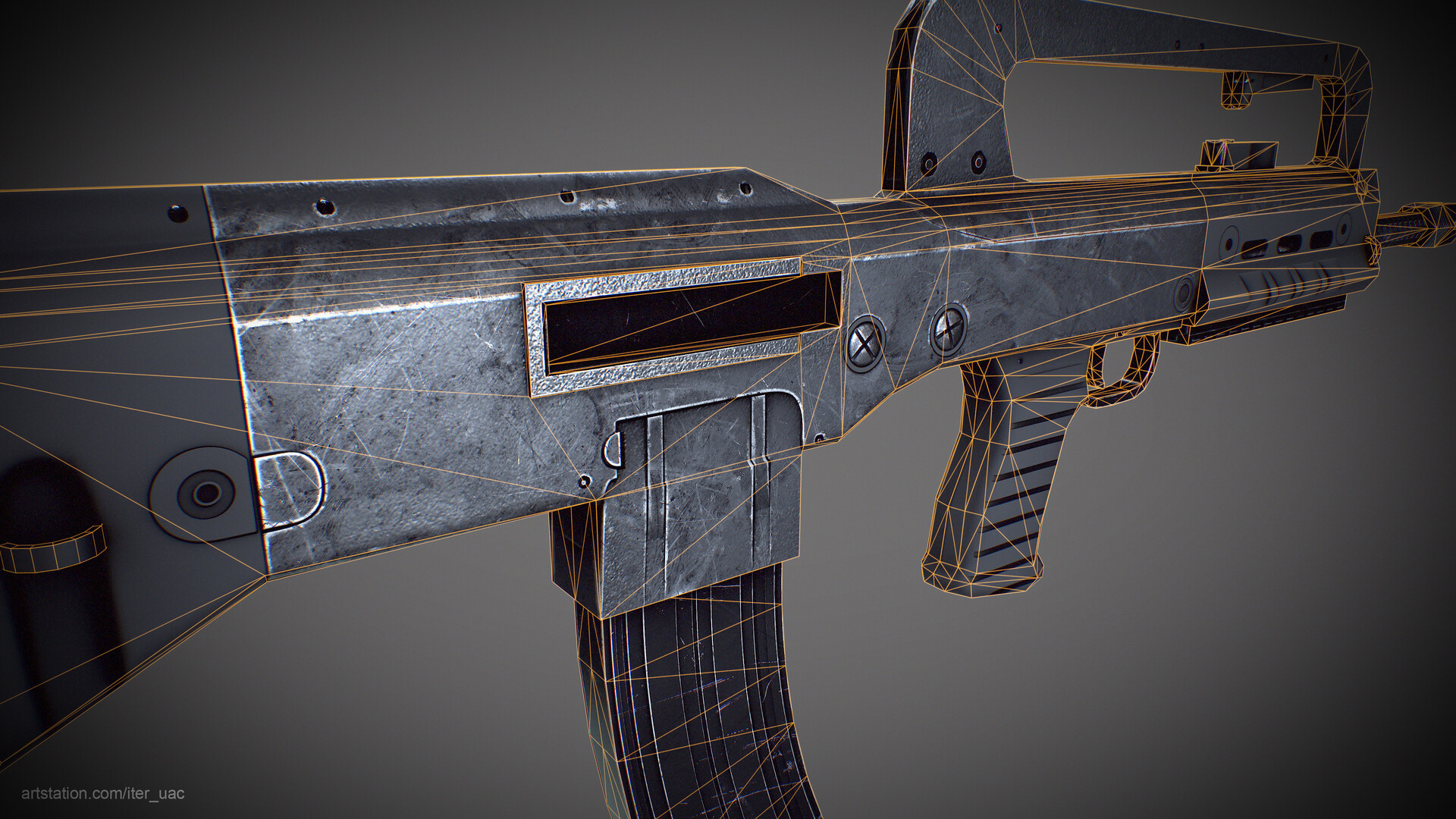 ArtStation - VHS Assault Rifle - Low Poly