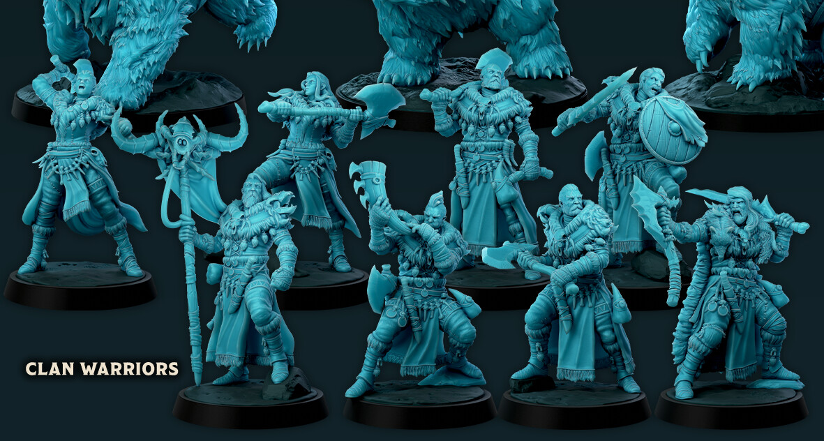 ArtStation - Clan Warriors - Work done for @MammothFactoryGames