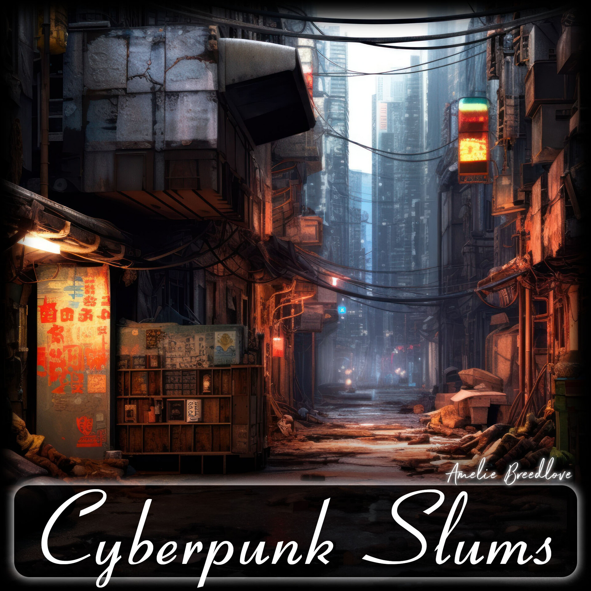 ArtStation - 310 Cyberpunk Slums Reference Pack | 4K | v.19