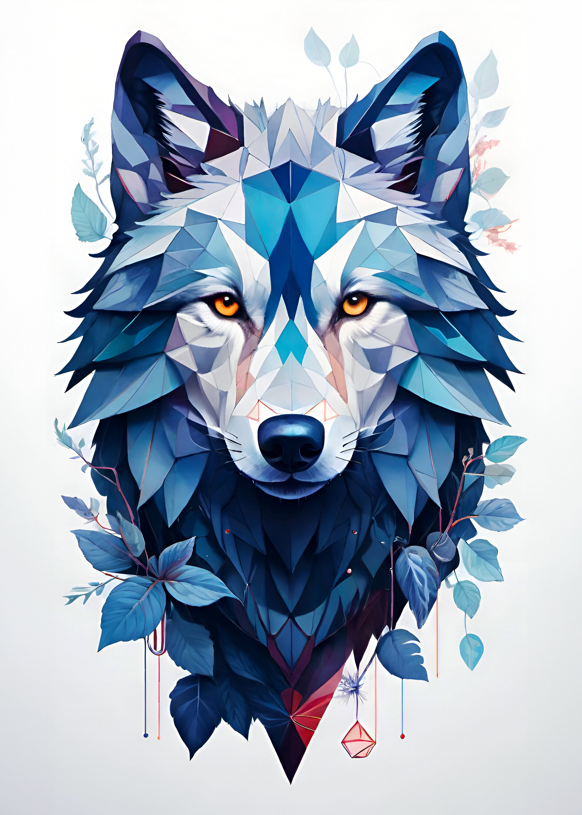 ArtStation - Geometric Blue Wolf