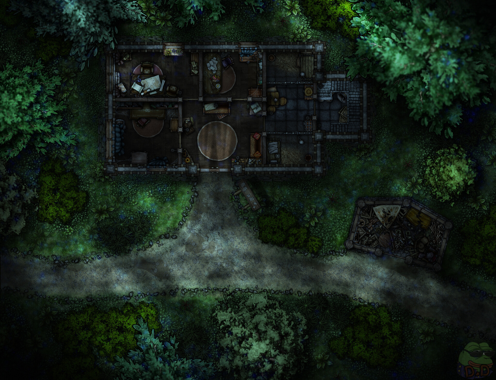 ArtStation - Townmaster's Hall [Night]