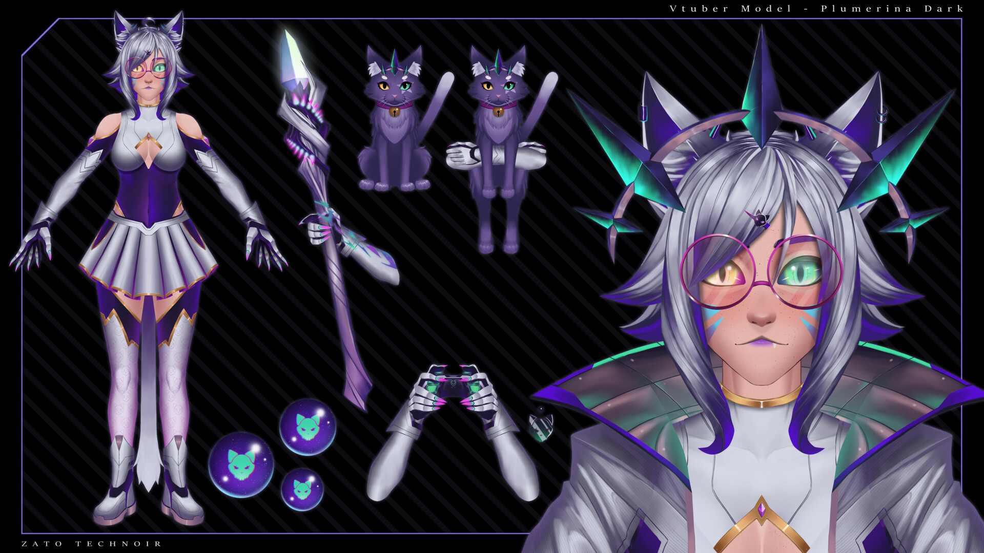 ArtStation - Plumerina Dark Vtuber Model