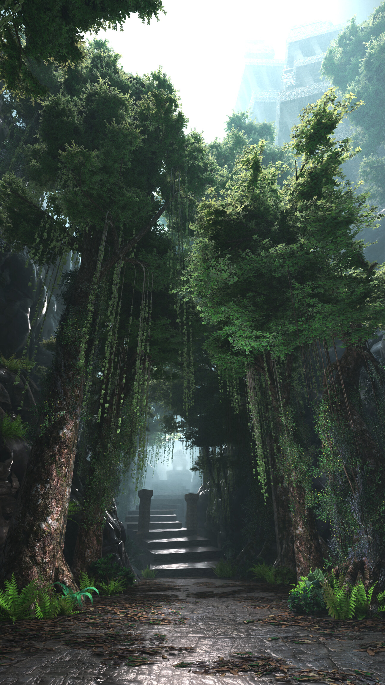 ArtStation - The stairs to high temple