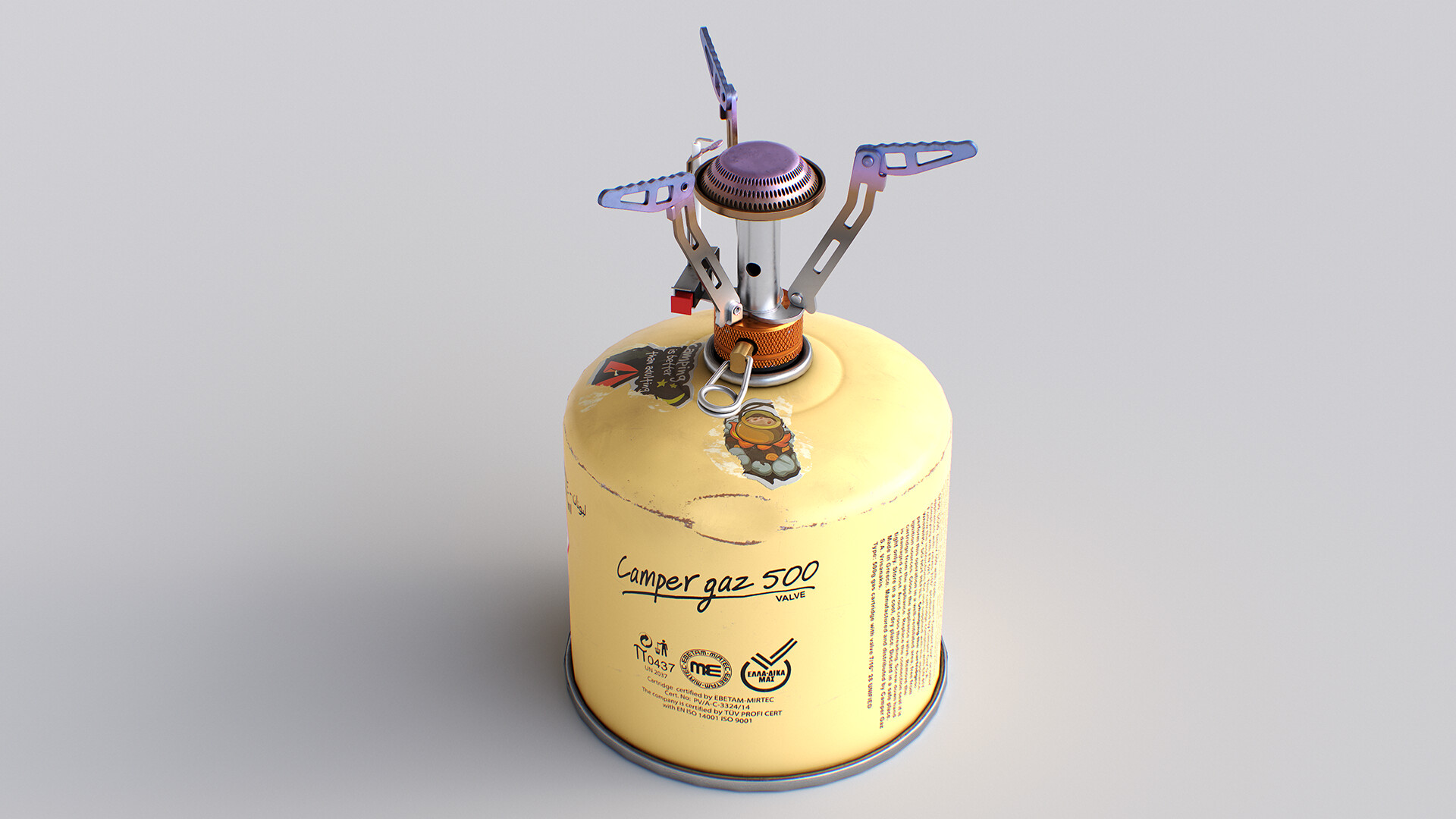 ArtStation - Camping gas burner and gas cylinder