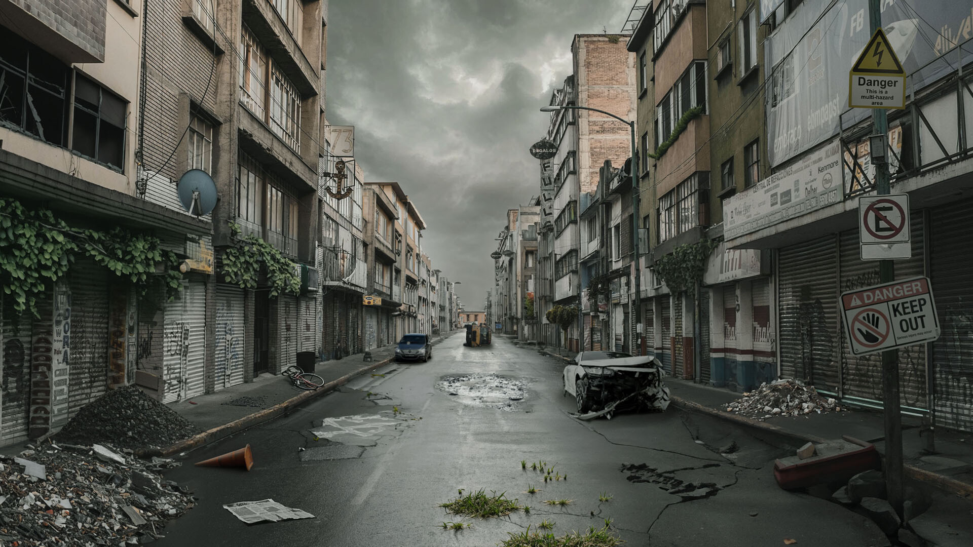 ArtStation - zombie apocalypse matte painting