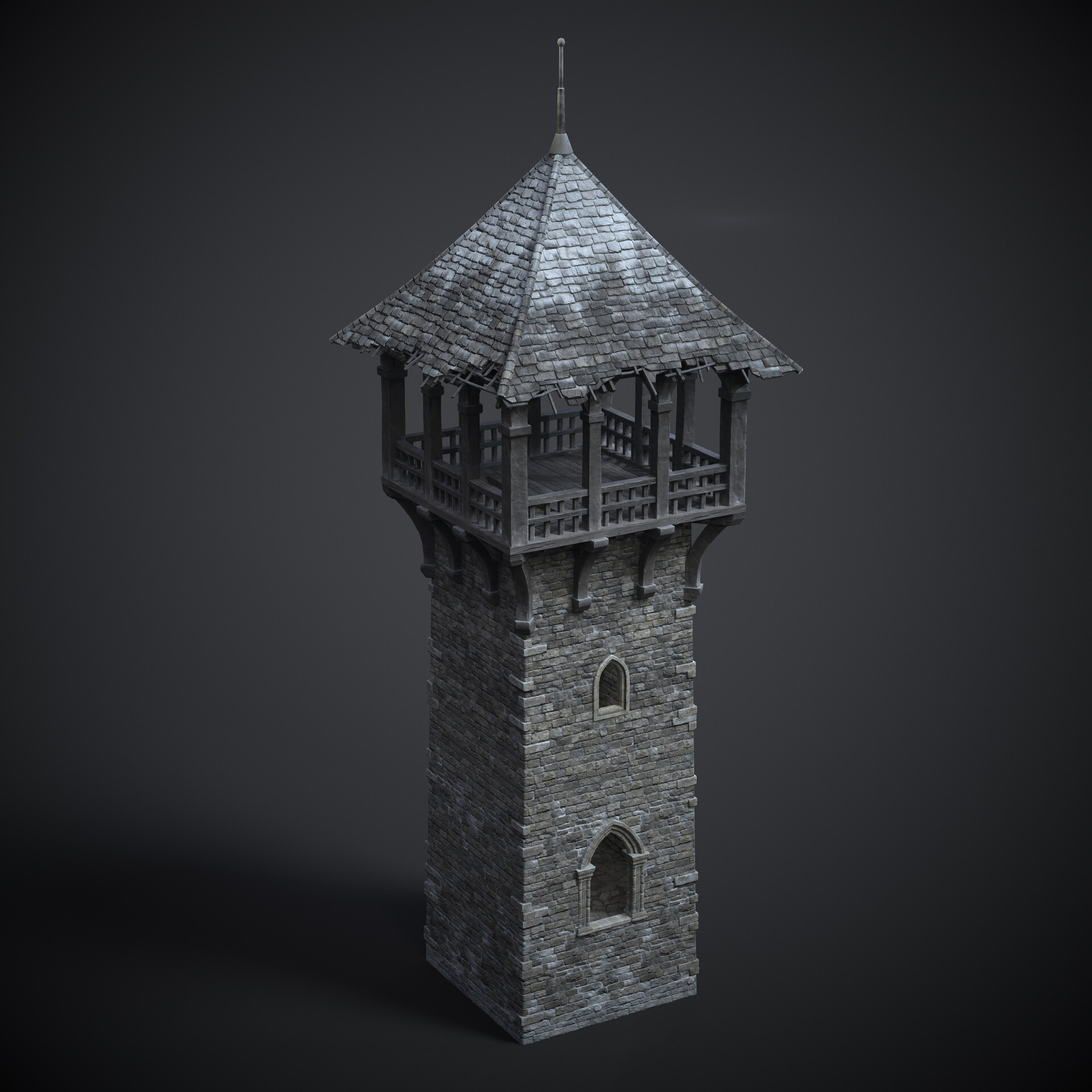 ArtStation - 中世纪瞭望塔-Watchtower