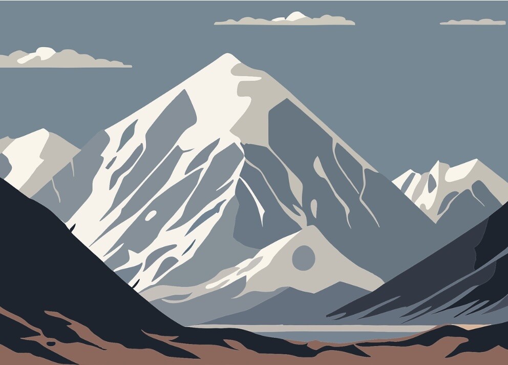 ArtStation - Cloudy ☁️ mountain 🏔️