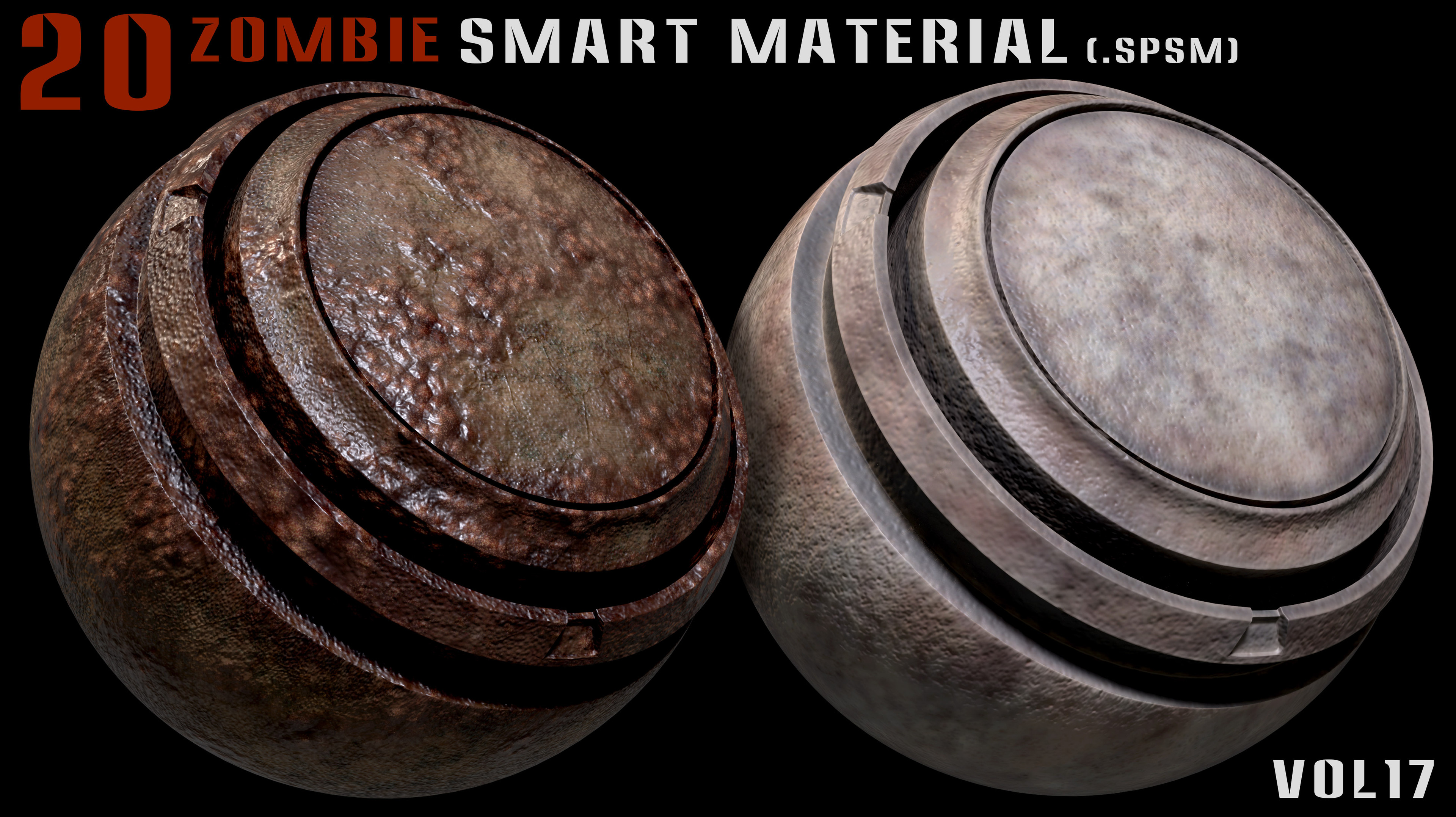 Mona Ghafourian - 20 Zombie Smart Material for Substance Painter_Vol17
