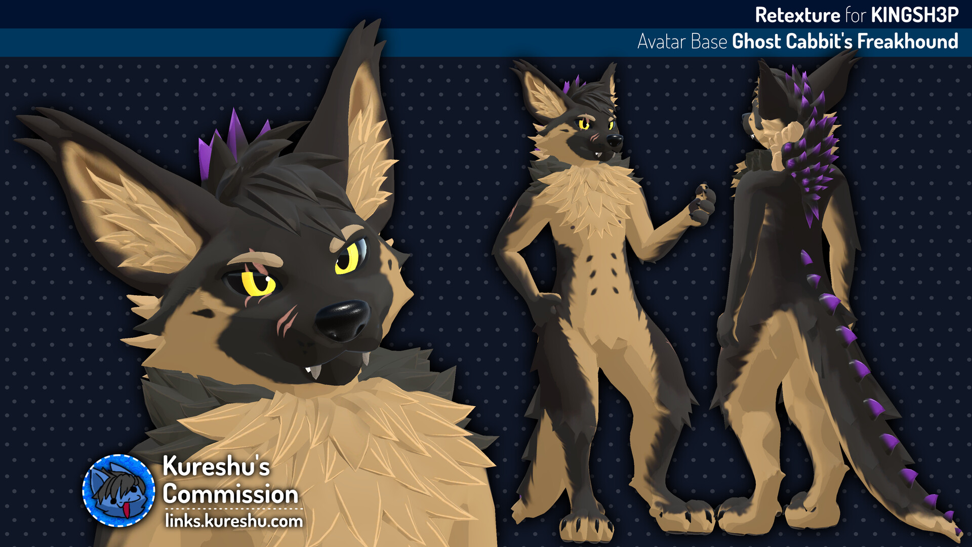 ArtStation - KINGSH3P - Freakhound Retexture