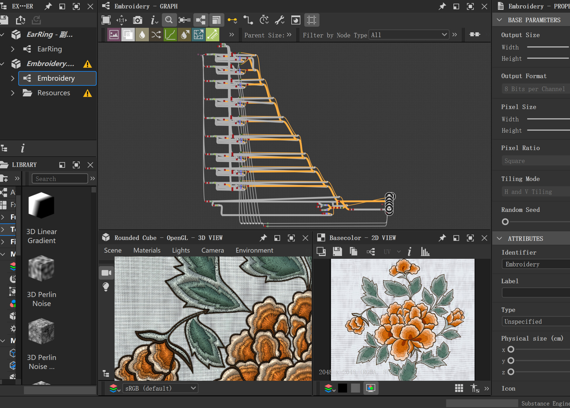 Xinping Cui - Embroidery Material Practice
