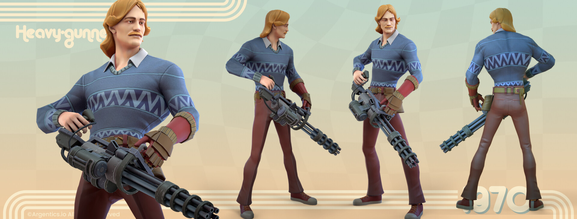 Argentics - Heavy gunner - Character art