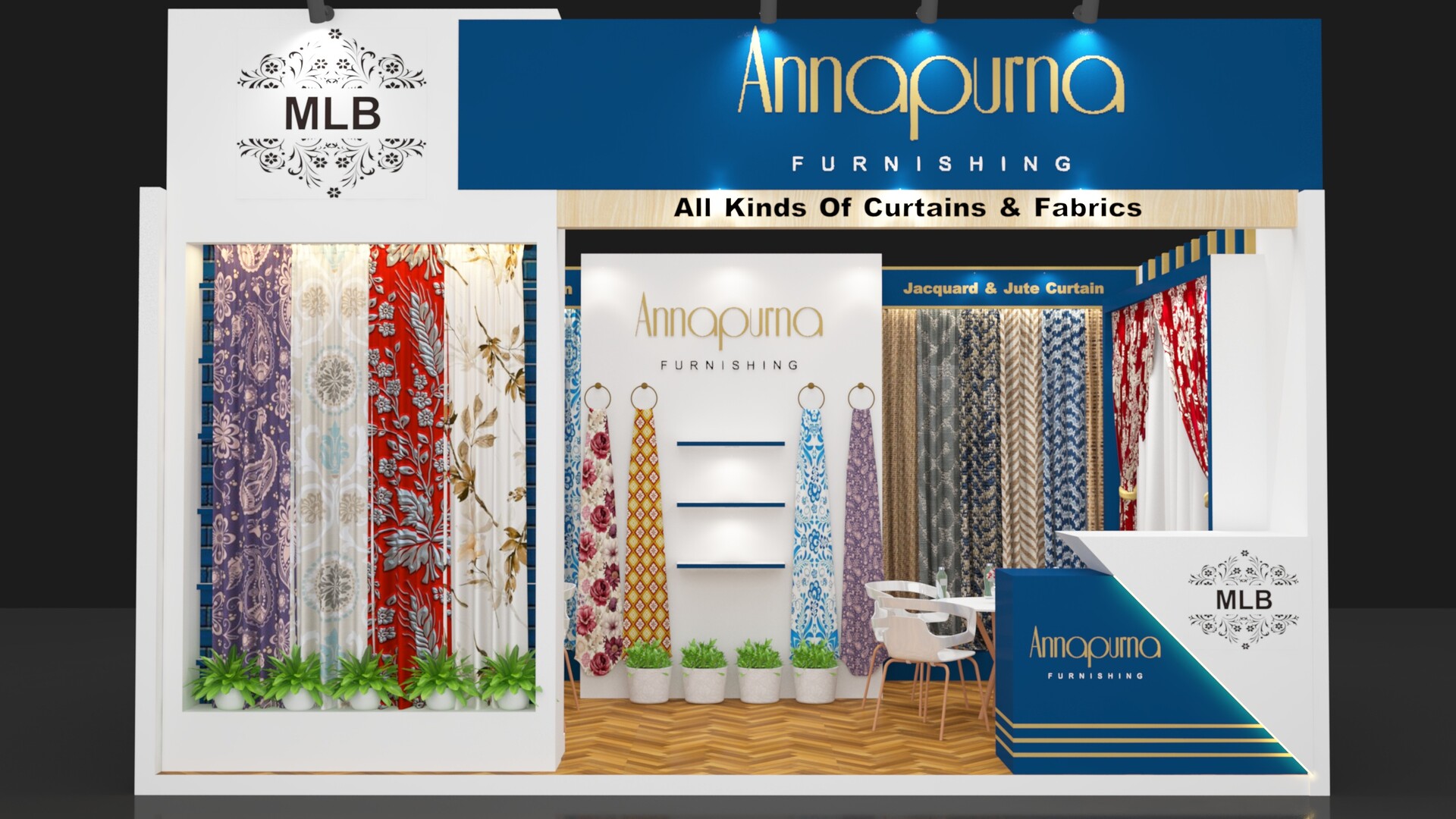 ArtStation - Curtains stall design