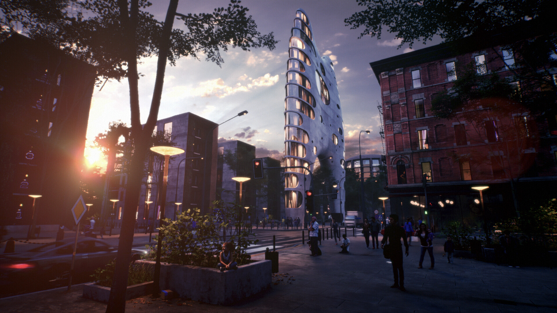 ArtStation - Modern Apartment Building Visualisation