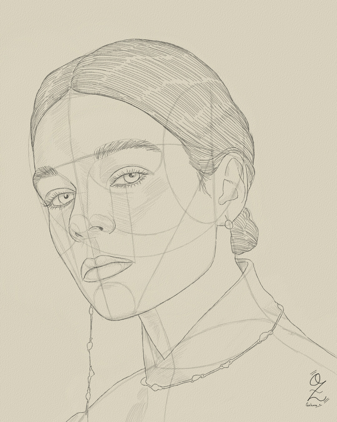 ArtStation - Model Portrait Sketch by Oz Galeano