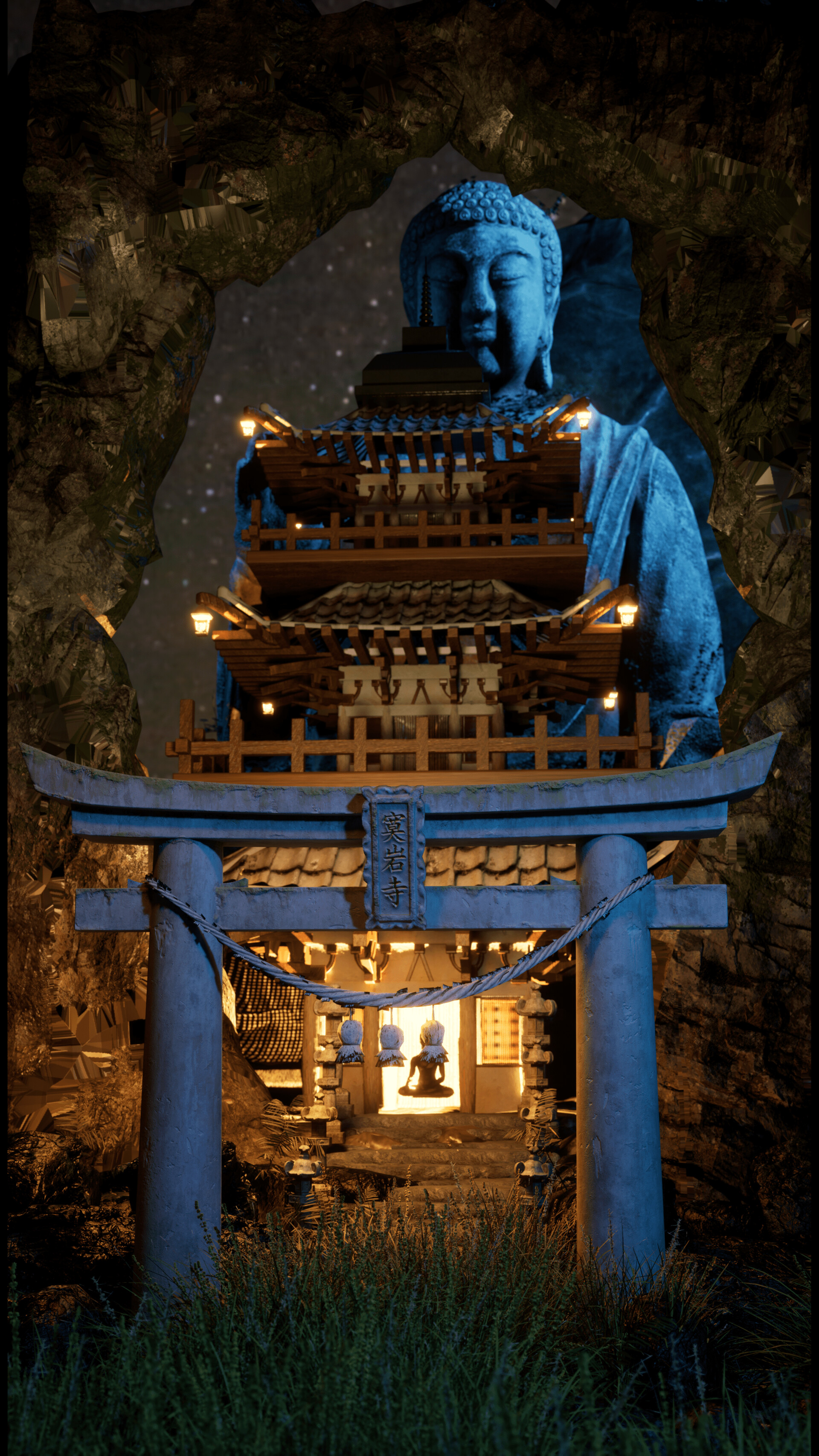 ArtStation - Sylvan Serenity: Mystical Japanese Shrine
