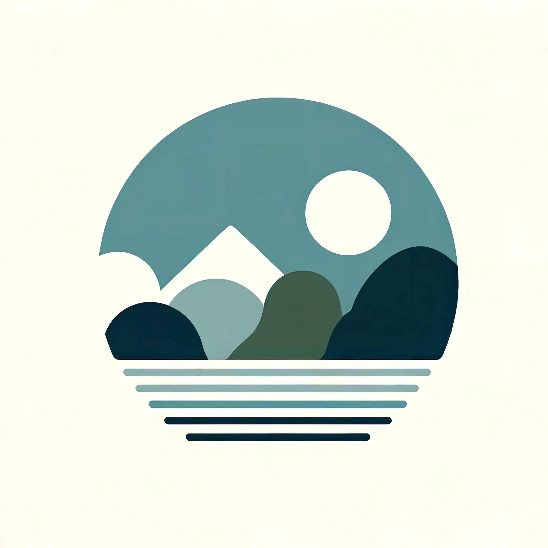 ArtStation - Serene Lake in Geometric Simplicity