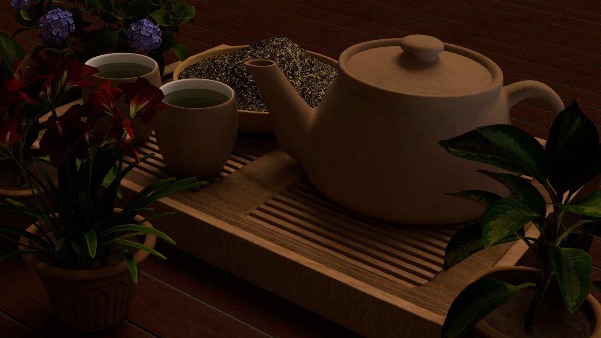 ArtStation - Chinese tea set