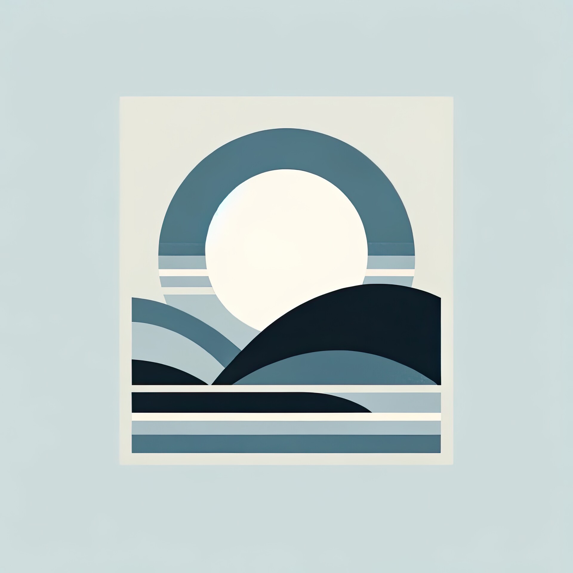 ArtStation - Minimalistic Night Mountain Landscape