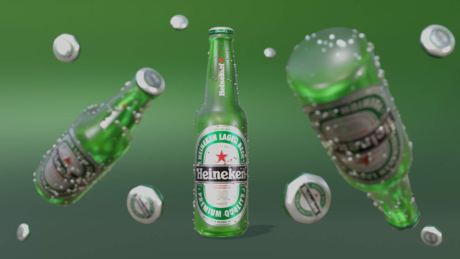 ArtStation - 3D HEINEKEN BOTTLE