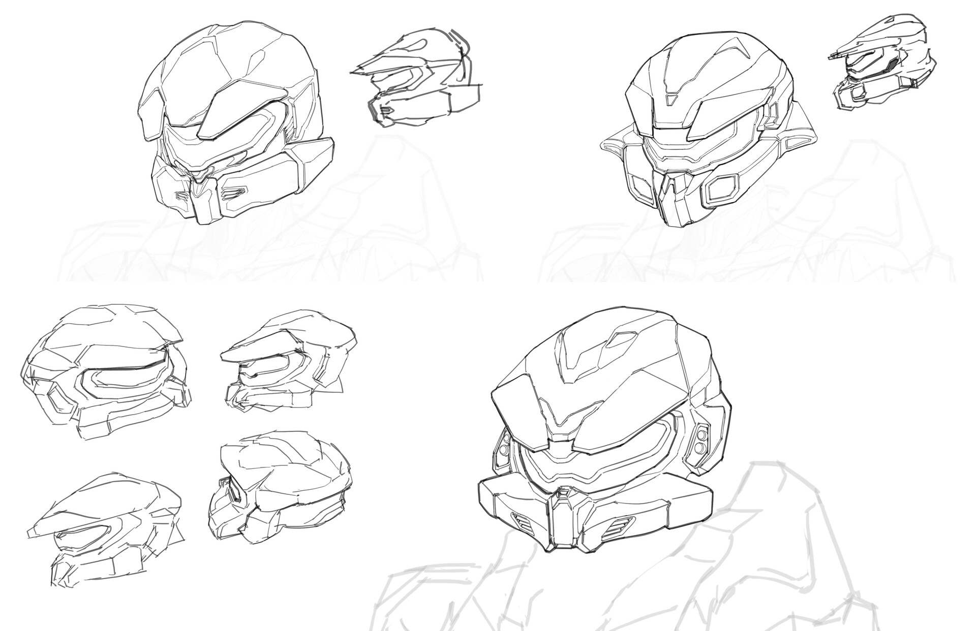 master chief helmet coloring page