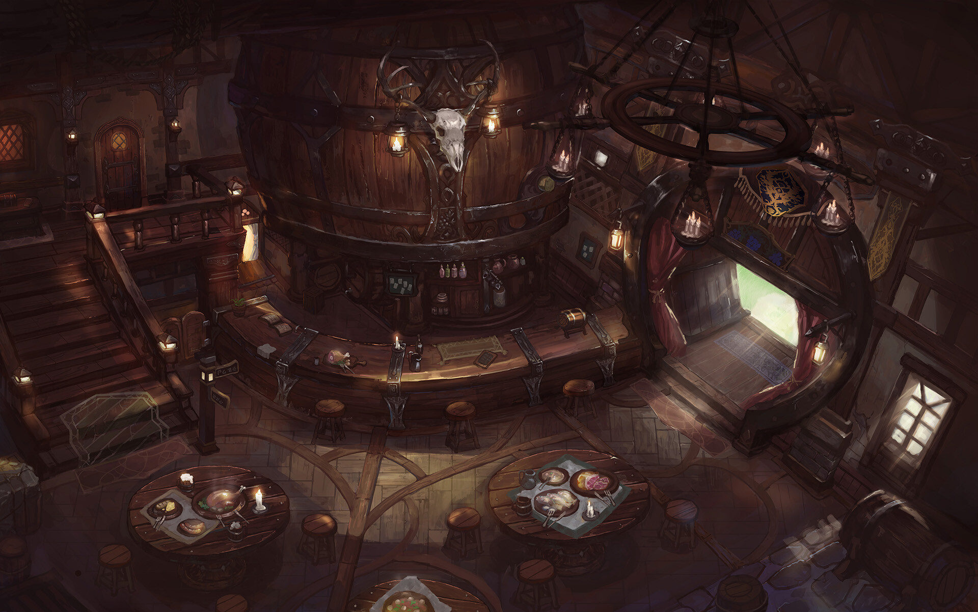 ArtStation - medieval pub
