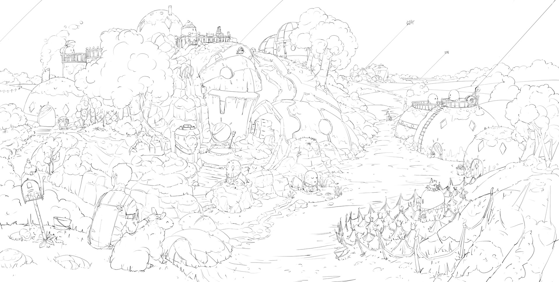 Yves-Antoine Nunez-Godoy - Solarpunk farm in a derelict mech