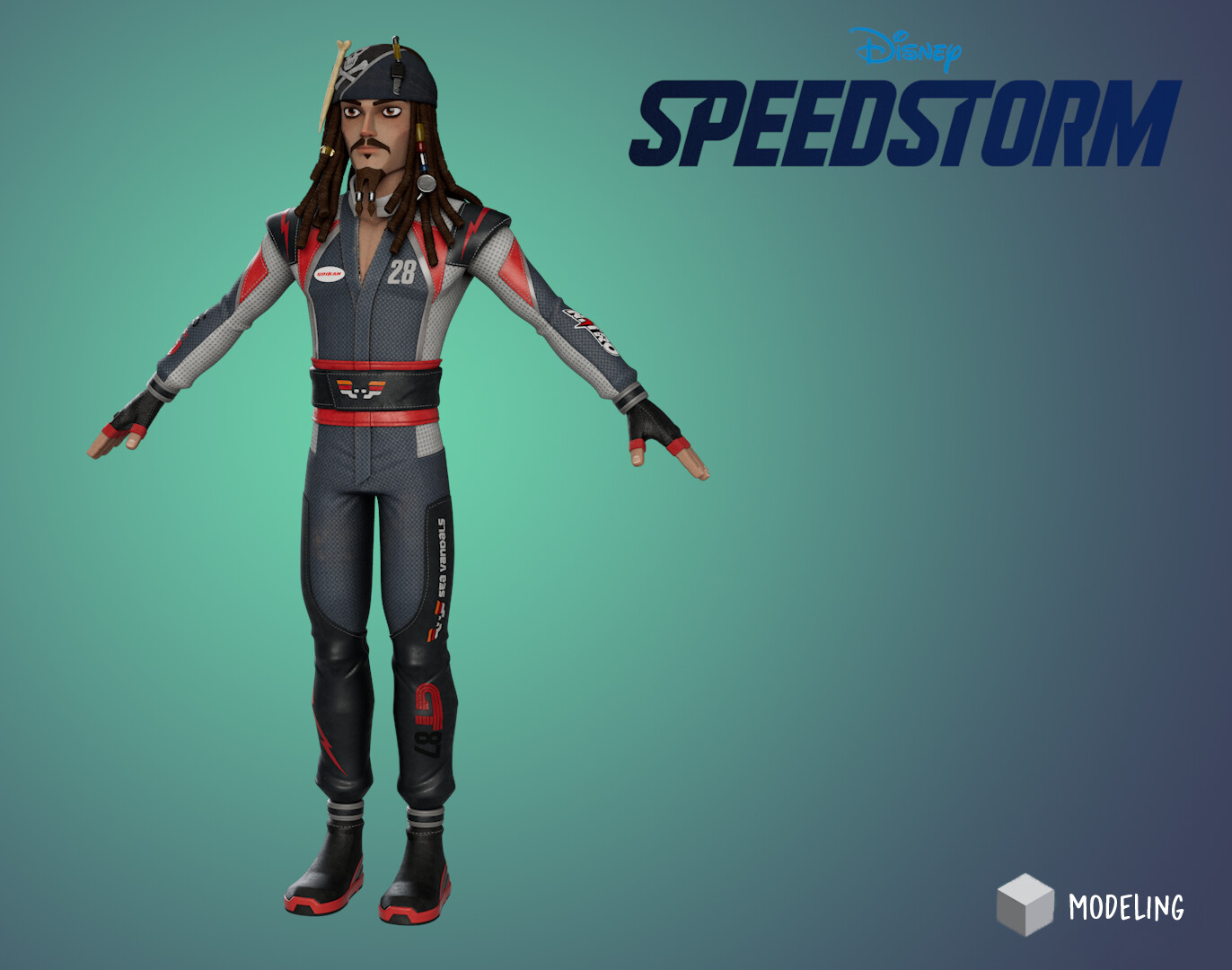 ArtStation - Stylized Jack Sparrow Character for Disney Speedstorm